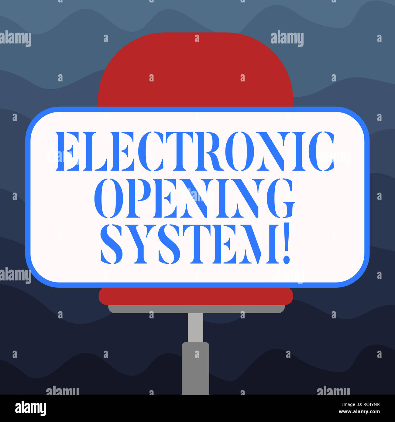 Writing note showing Electronic Opening System. Business photo ...