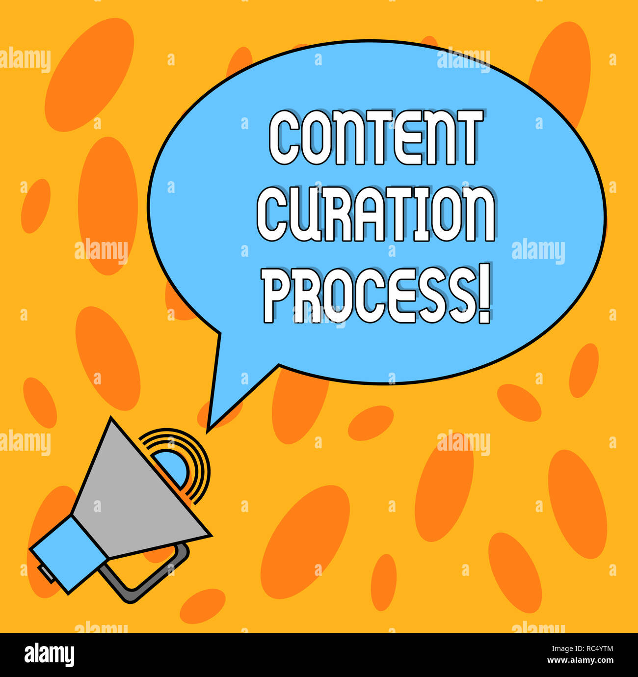 Text sign showing Content Curation Process. Conceptual photo Gathering ...