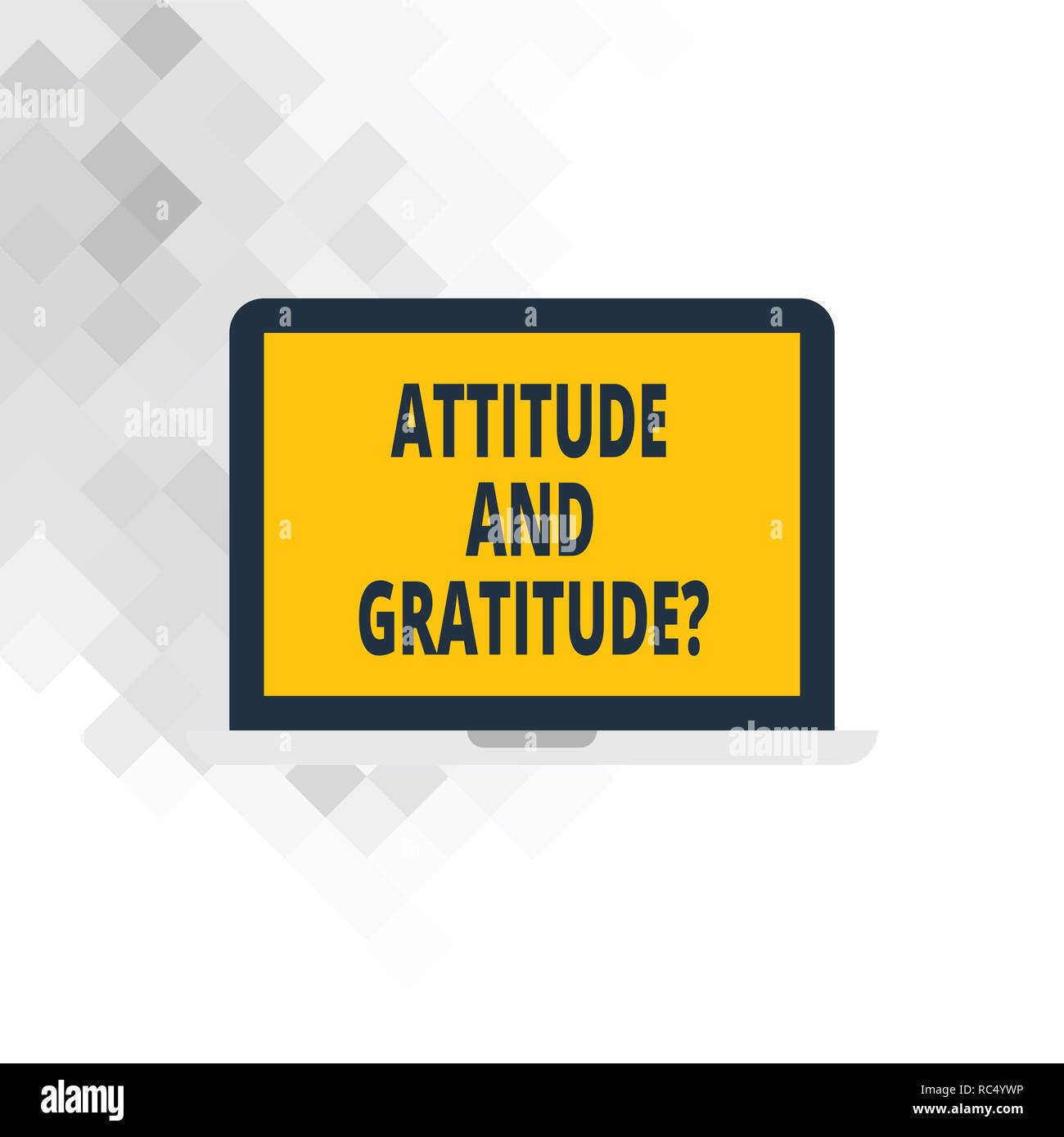 Writing note showing Attitude And Gratitudequestion. Business photo ...