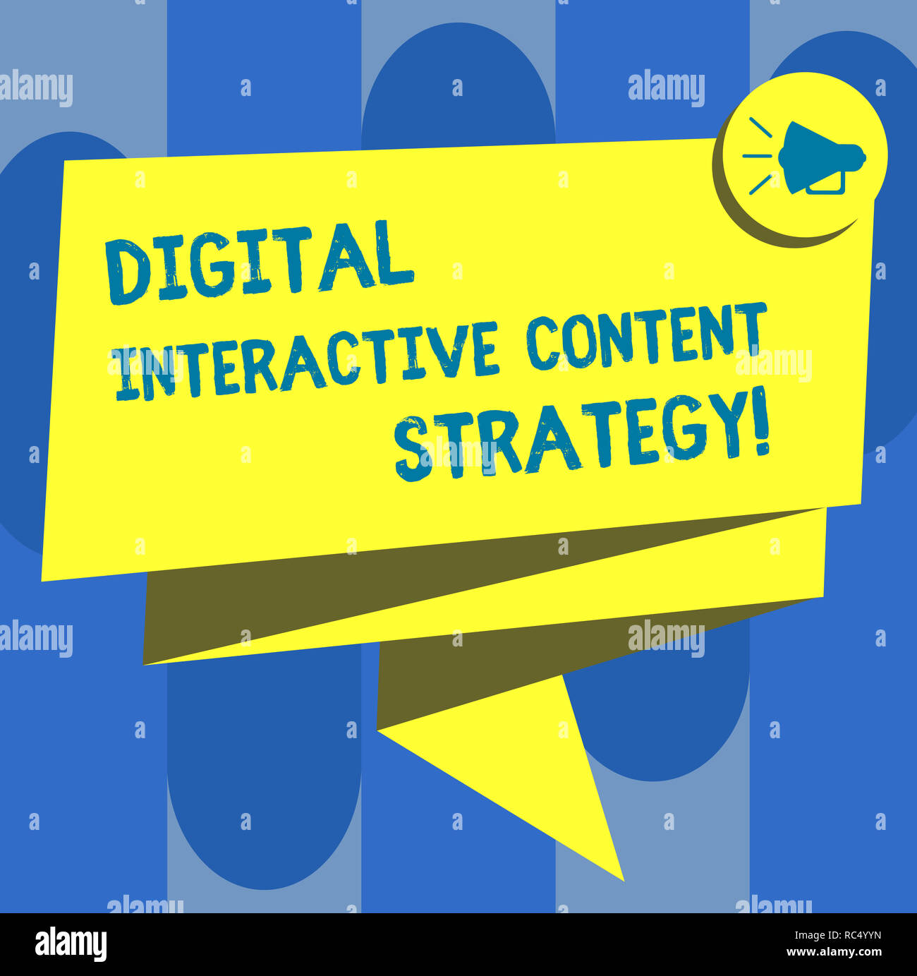 Handwriting text Digital Interactive Content Strategy. Concept meaning ...