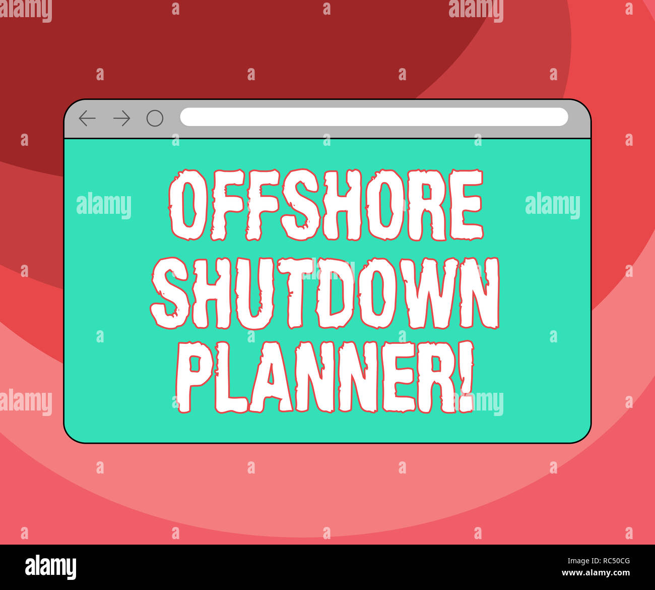 Text sign showing Offshore Shutdown Planner. Conceptual photo ...