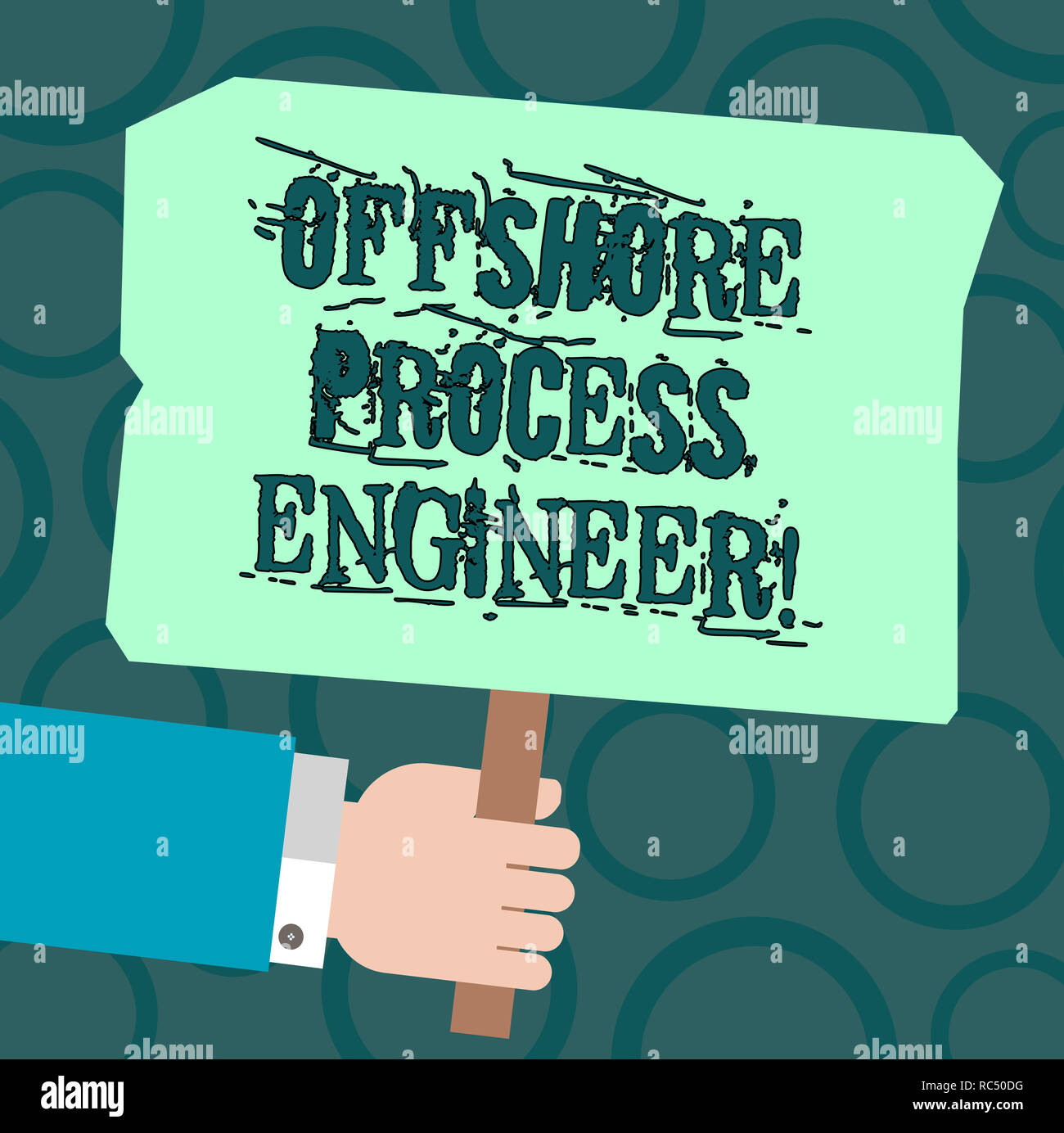 Text sign showing Offshore Process Engineer. Conceptual photo Responsible for oil and gas ...