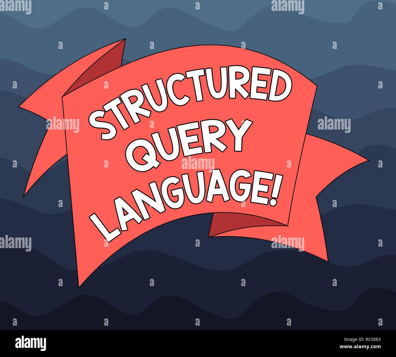 Writing note showing Structured Query Language. Business photo showcasing computer language for ...