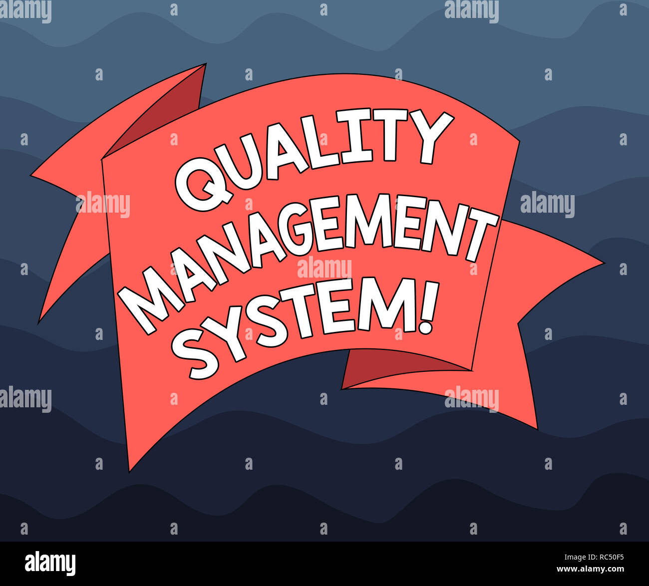 Writing note showing Quality Management System. Business photo ...