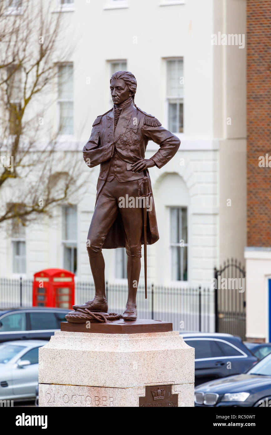 English british uk heritage history historic nelson statue hi-res stock ...