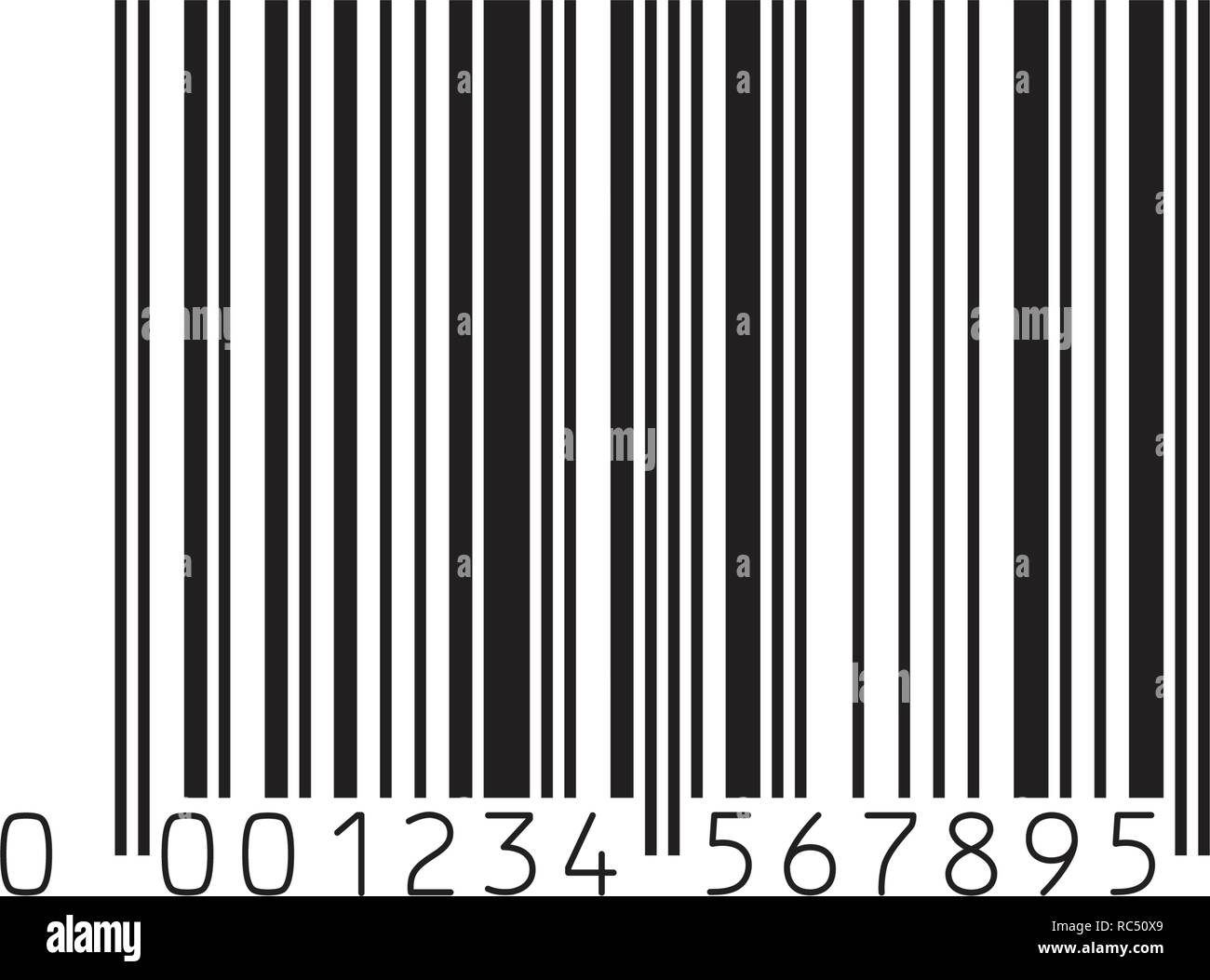 Simple black barcode icon. vector illustration isolated on white ...