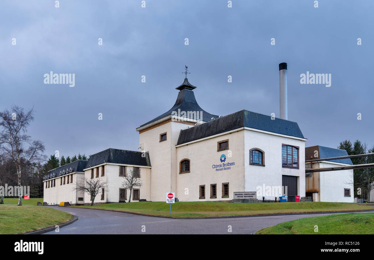 Braeval Distillery, Chapeltown, Ballindalloch, Moray, Scotland on a ...