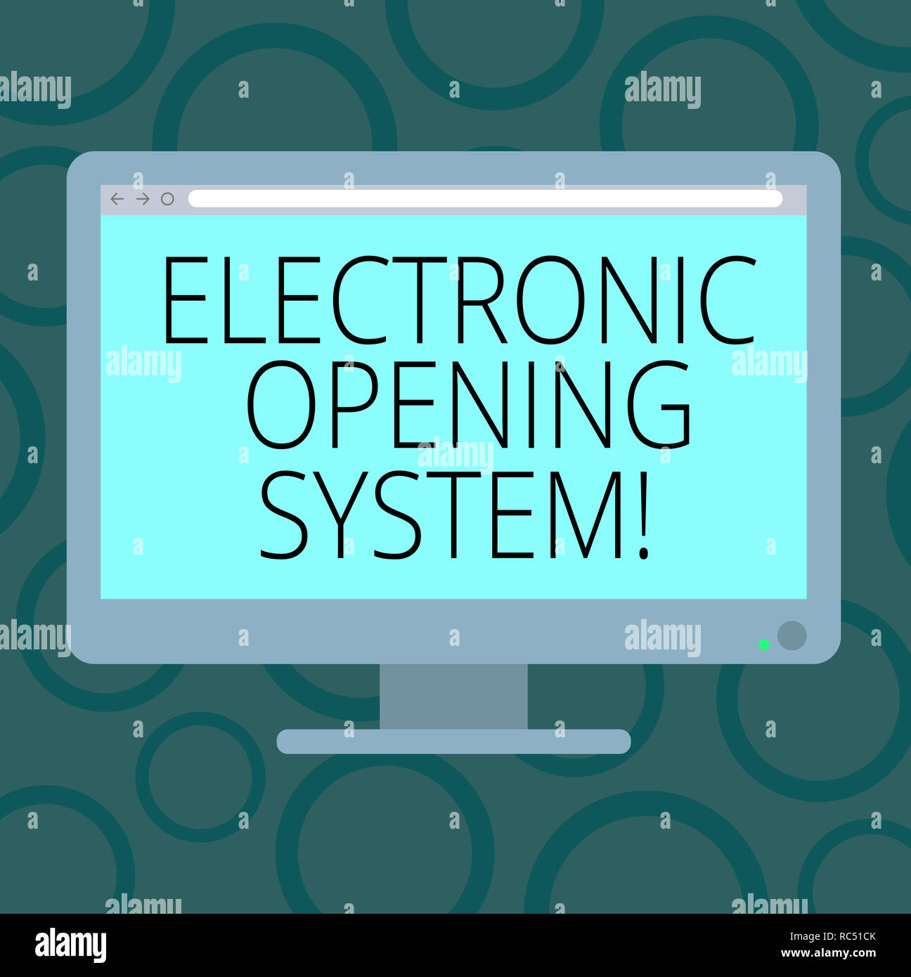 Writing note showing Electronic Opening System. Business photo ...