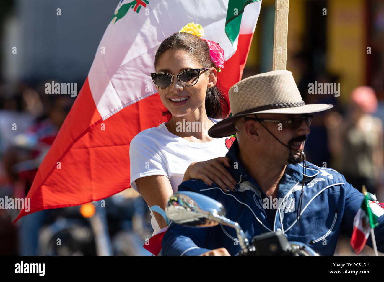 Mexican woman riding a motorcycle hi-res stock photography and images ...
