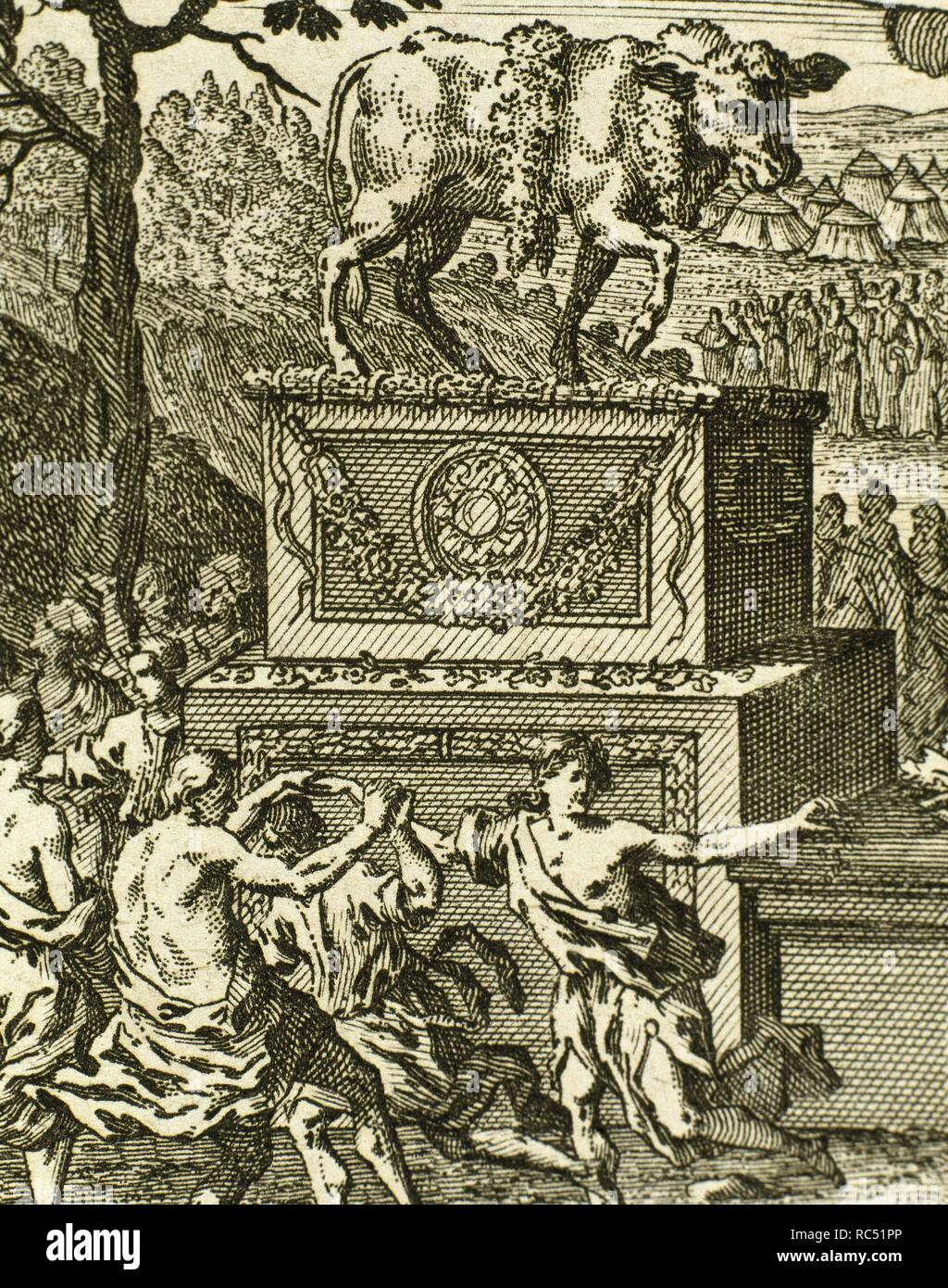The Israelites worshiping of the Golden calf during Moses' absence ... The Israelites worshiping of the Golden calf during Moses' absence ...