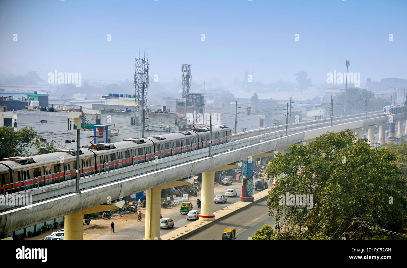 Delhi Metro Train - India Stock Photo - Alamy