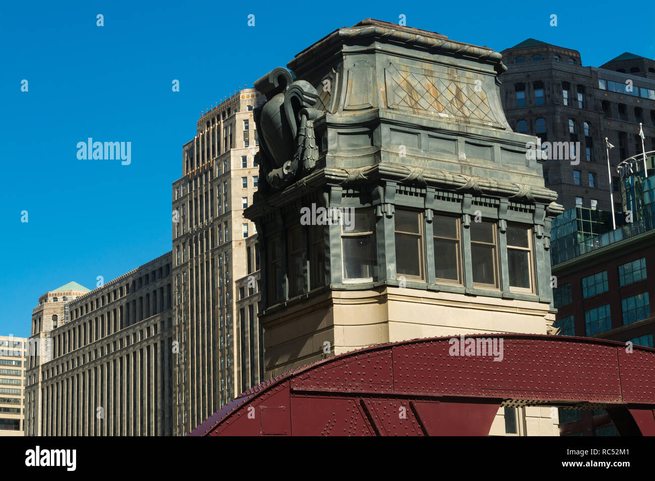 Detailed architecture in the city. Chicago, Illinois, USA Stock Photo ...