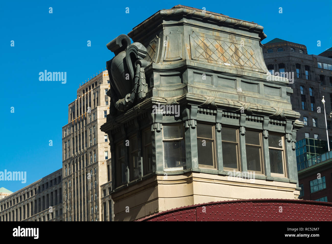 Detailed architecture in the city. Chicago, Illinois, USA Stock Photo ...