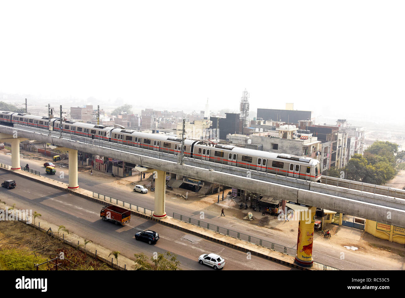 Delhi Metro Train - India Stock Photo - Alamy