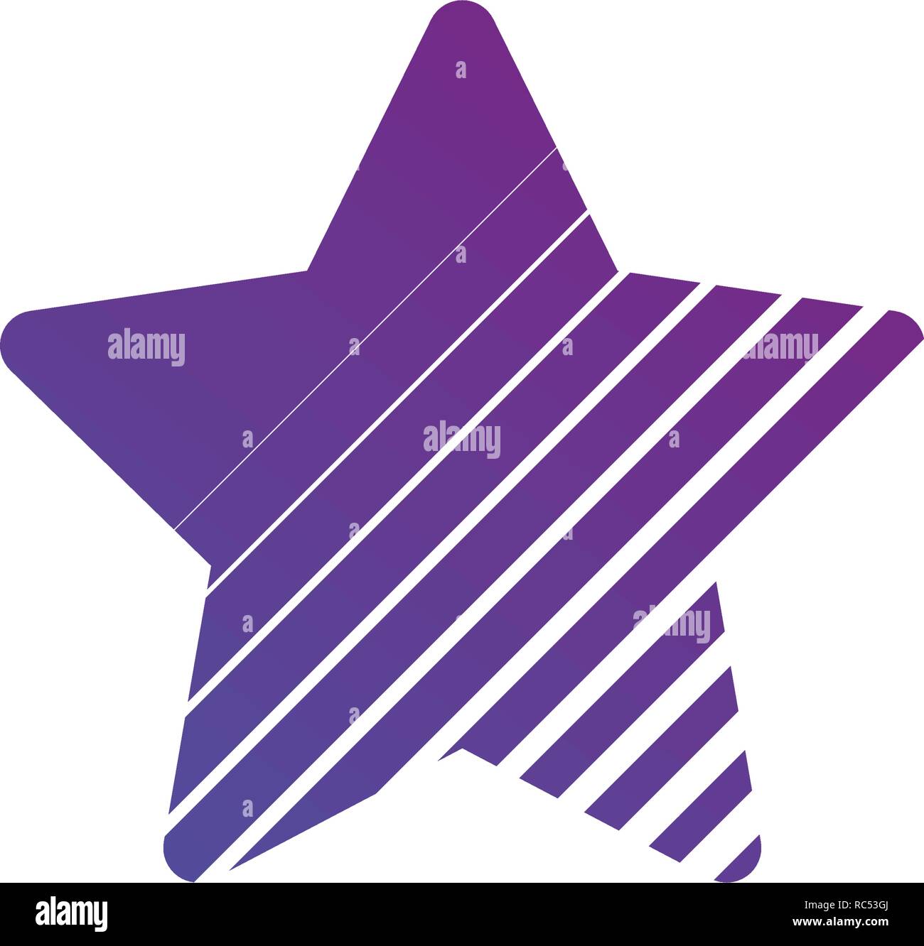 Star logo. Minimal abstract symbol. Geometrical design. Lines as ...