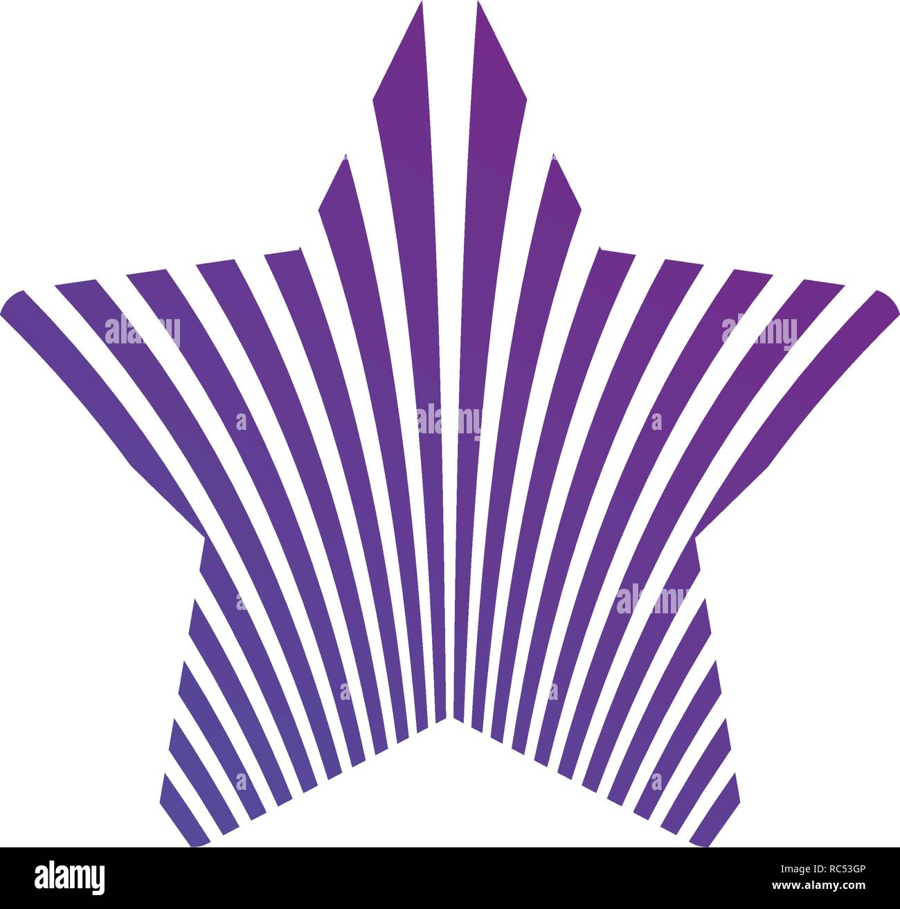 Star logo. Minimal abstract symbol. Geometrical design. Lines as ...