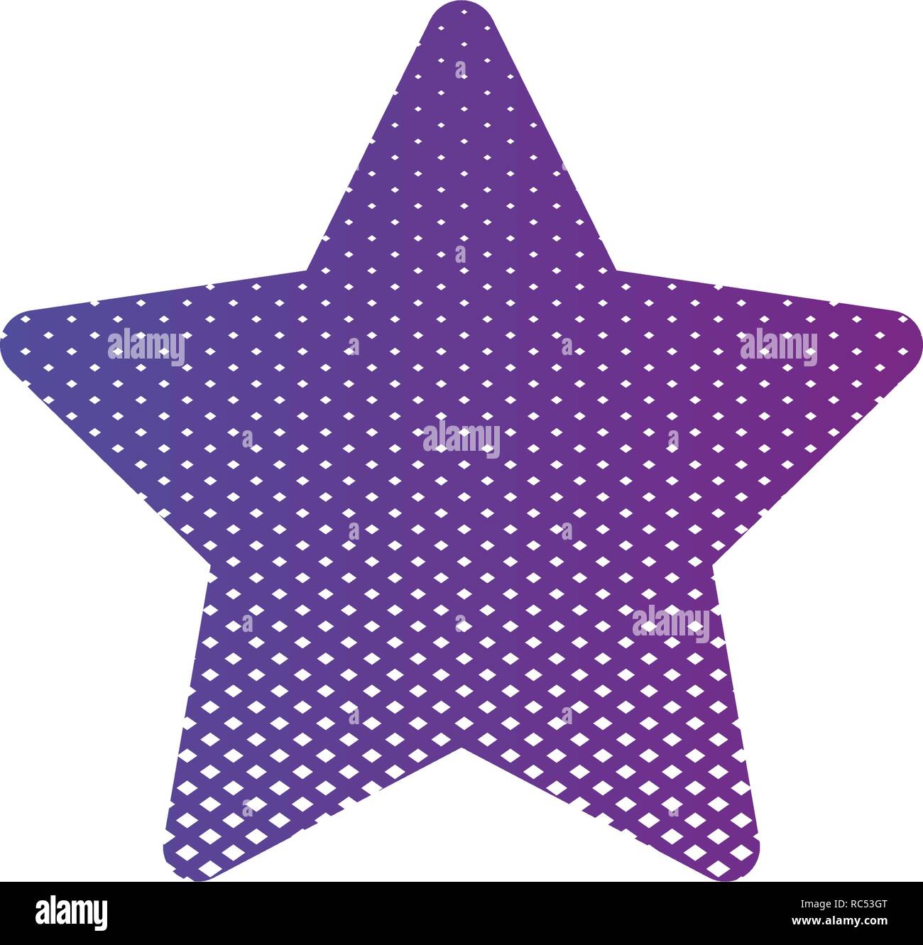Purple abstract star with half tone effects. Dots texture, vector ...