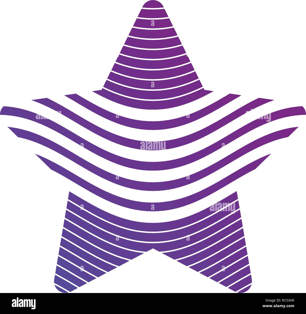 Star logo. Minimal abstract symbol. Geometrical design. Lines as ...