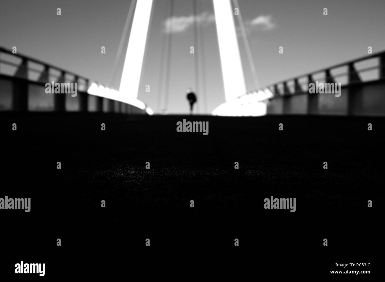 Highway bridge clear view Black and White Stock Photos & Images - Alamy