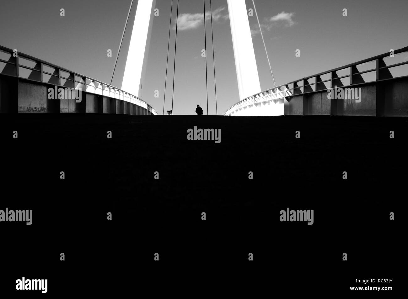Highway bridge clear view Black and White Stock Photos & Images - Alamy