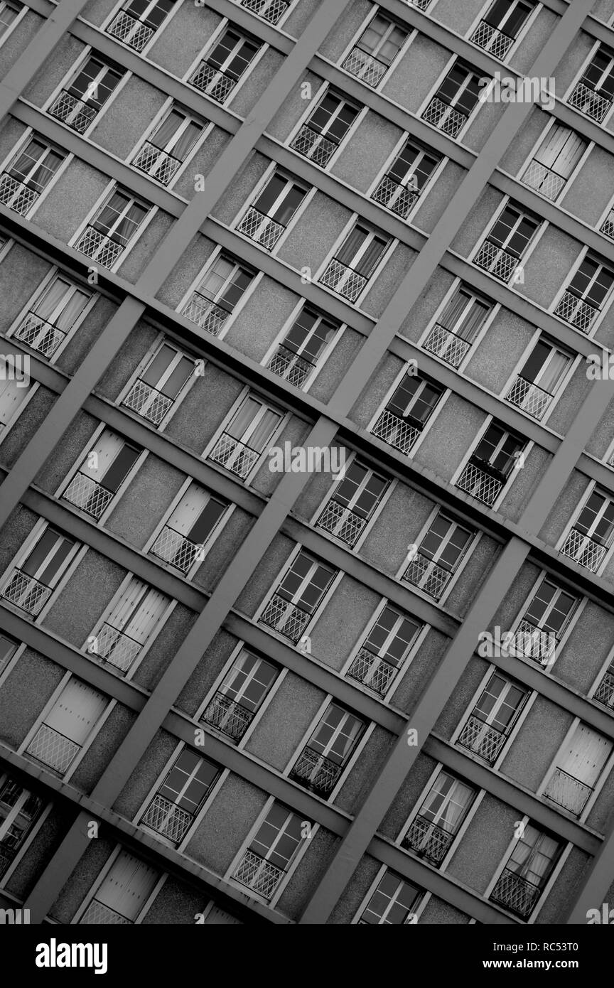 Modern building facade with window sections Stock Photo - Alamy