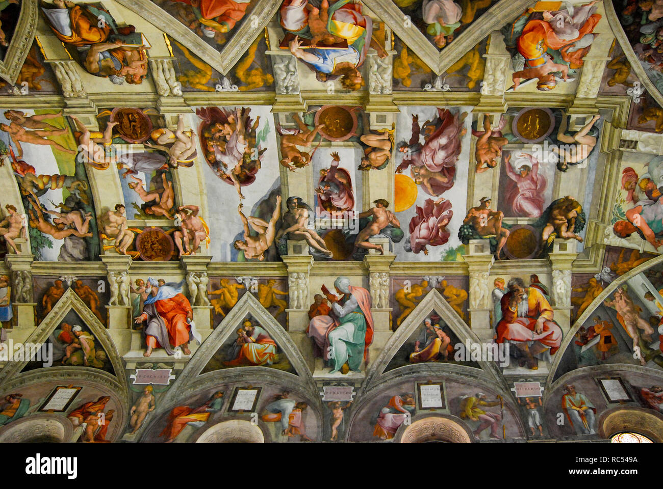 Sistine Chapel, ceiling, Vatican city, Italy Stock Photo - Alamy