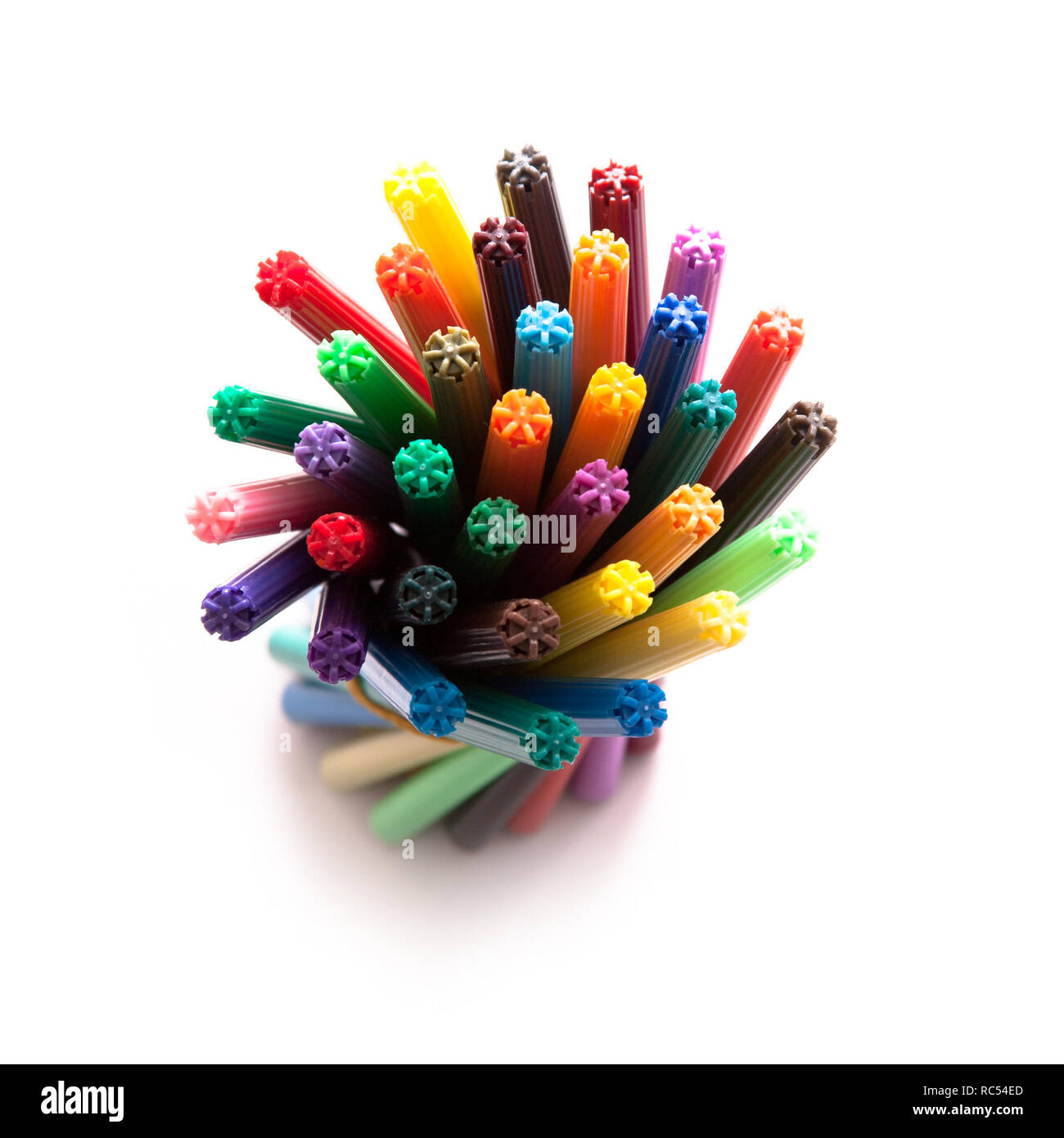 Isolated bunch of drawing markers Stock Photo - Alamy