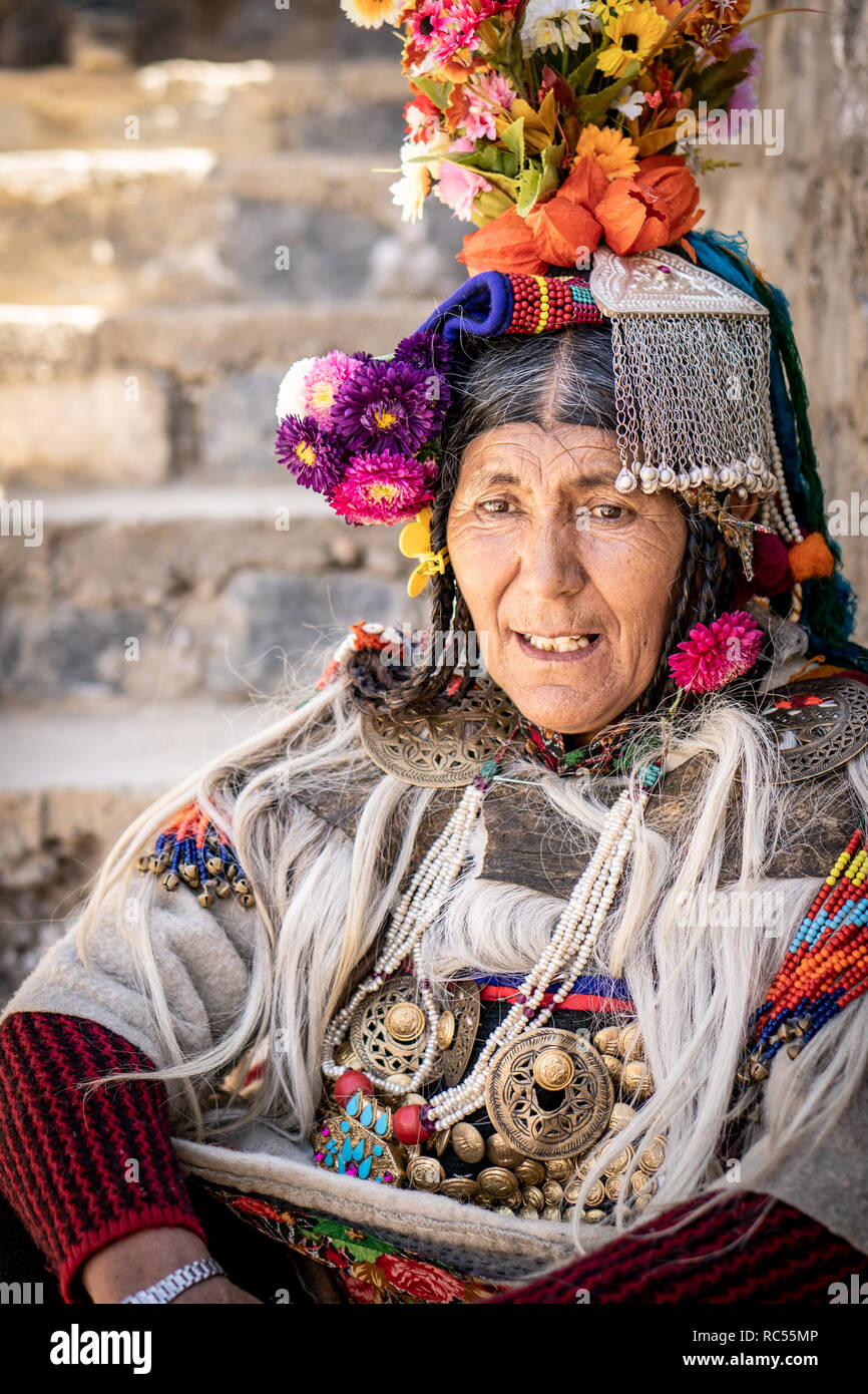 Ladakh costume woman festival hi-res stock photography and images - Alamy