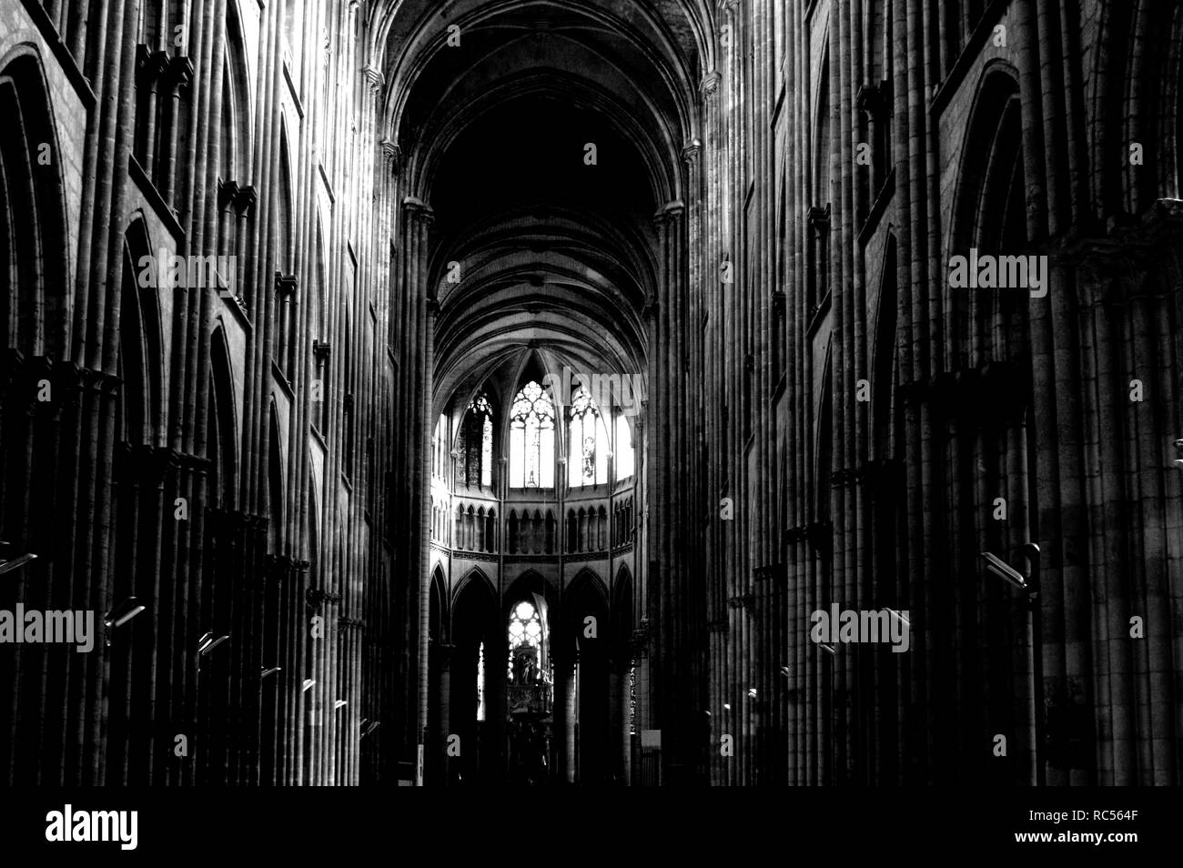 Church ceiling architecture, typical interior for gothic style. Europe ...