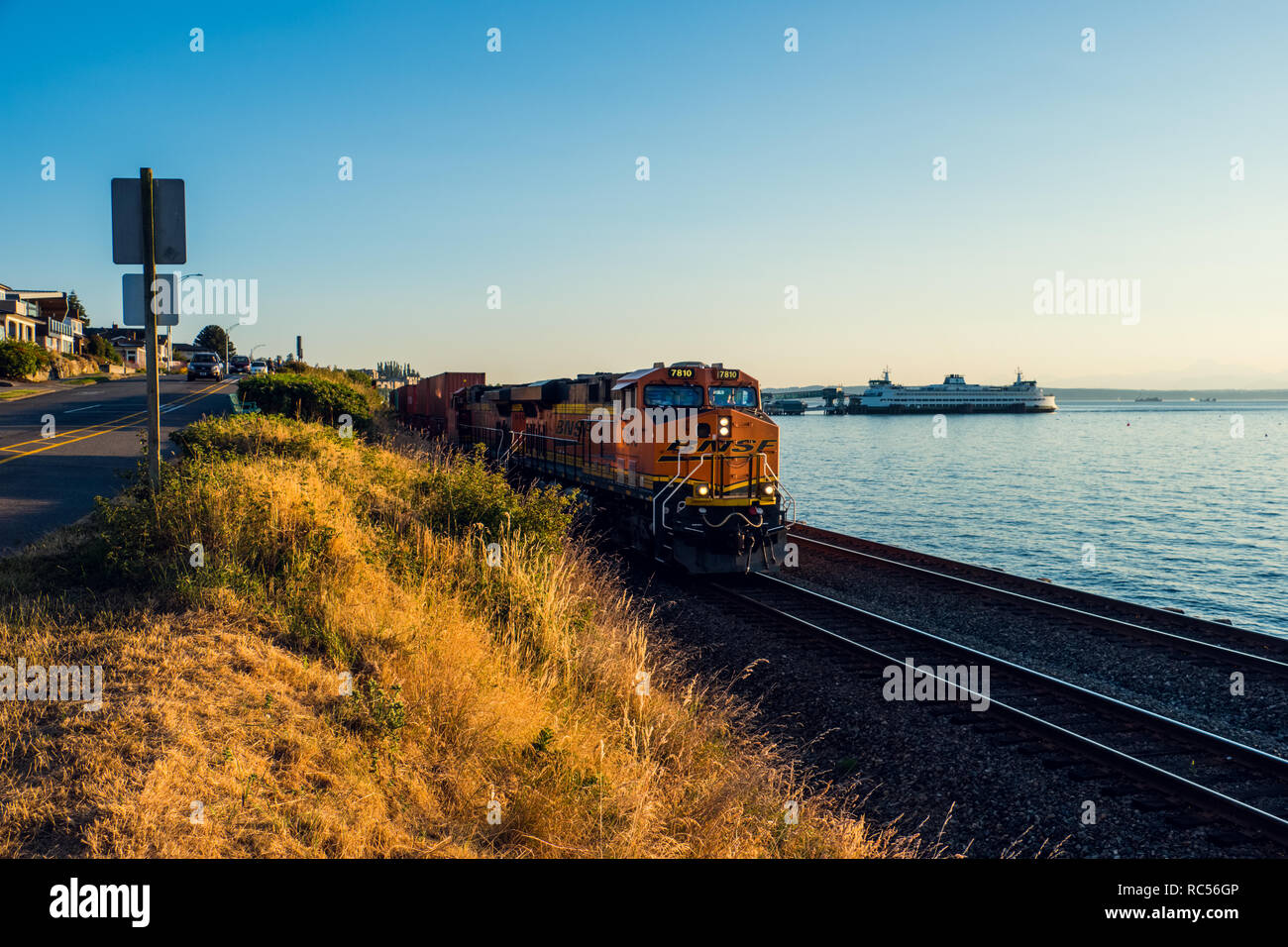 train in edmonds, WA Stock Photo - Alamy