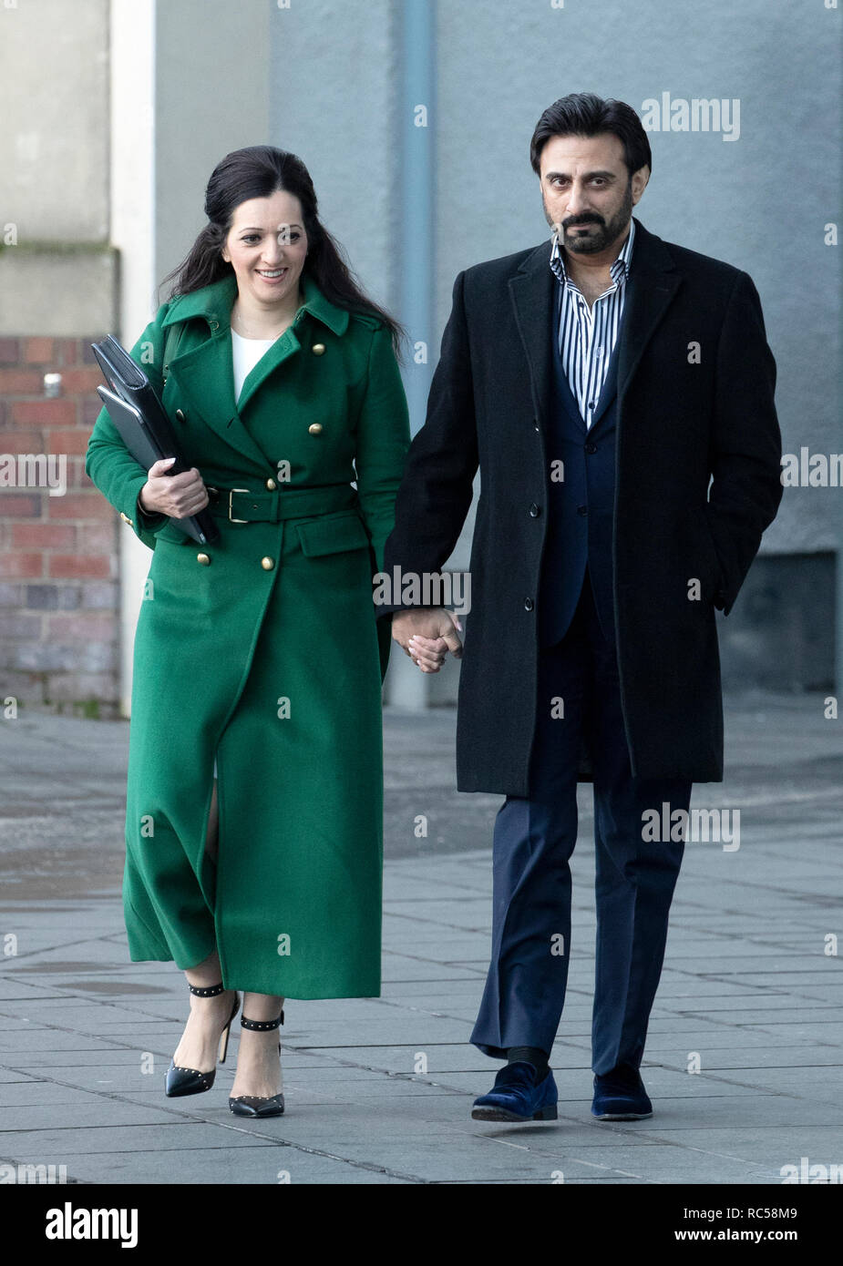 Tasmina Ahmed-Sheikh (left) and her husband Zulfikar Sheikh arrive for ...