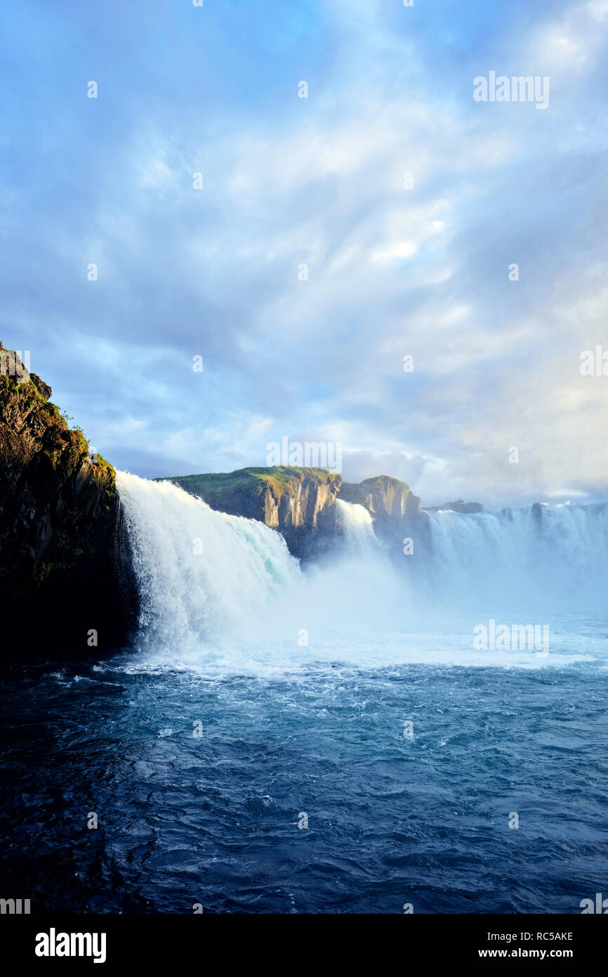 Godafoss waterfall in north Iceland. The Goðafoss (Icelandic ...
