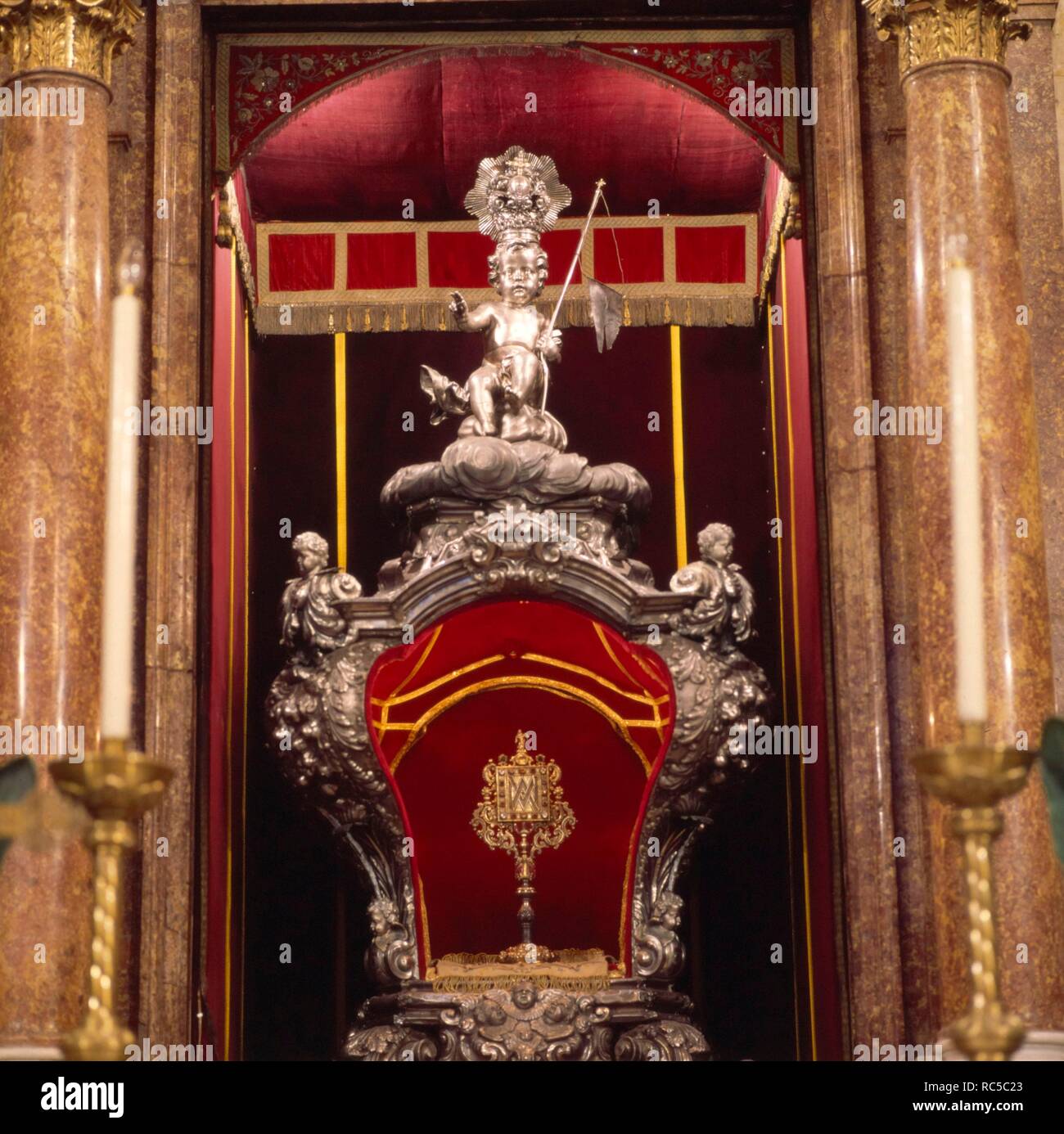 Silver urn made by Josep and Francesc Tramulles in 1727 decorated with ...