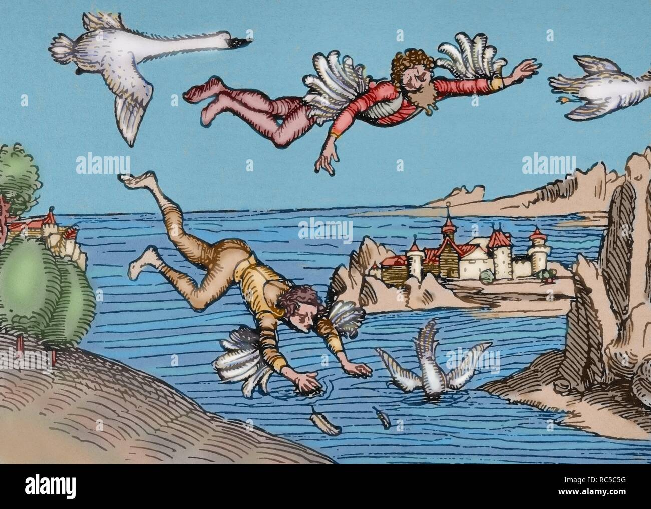 Icarus And Daedalus Drawing