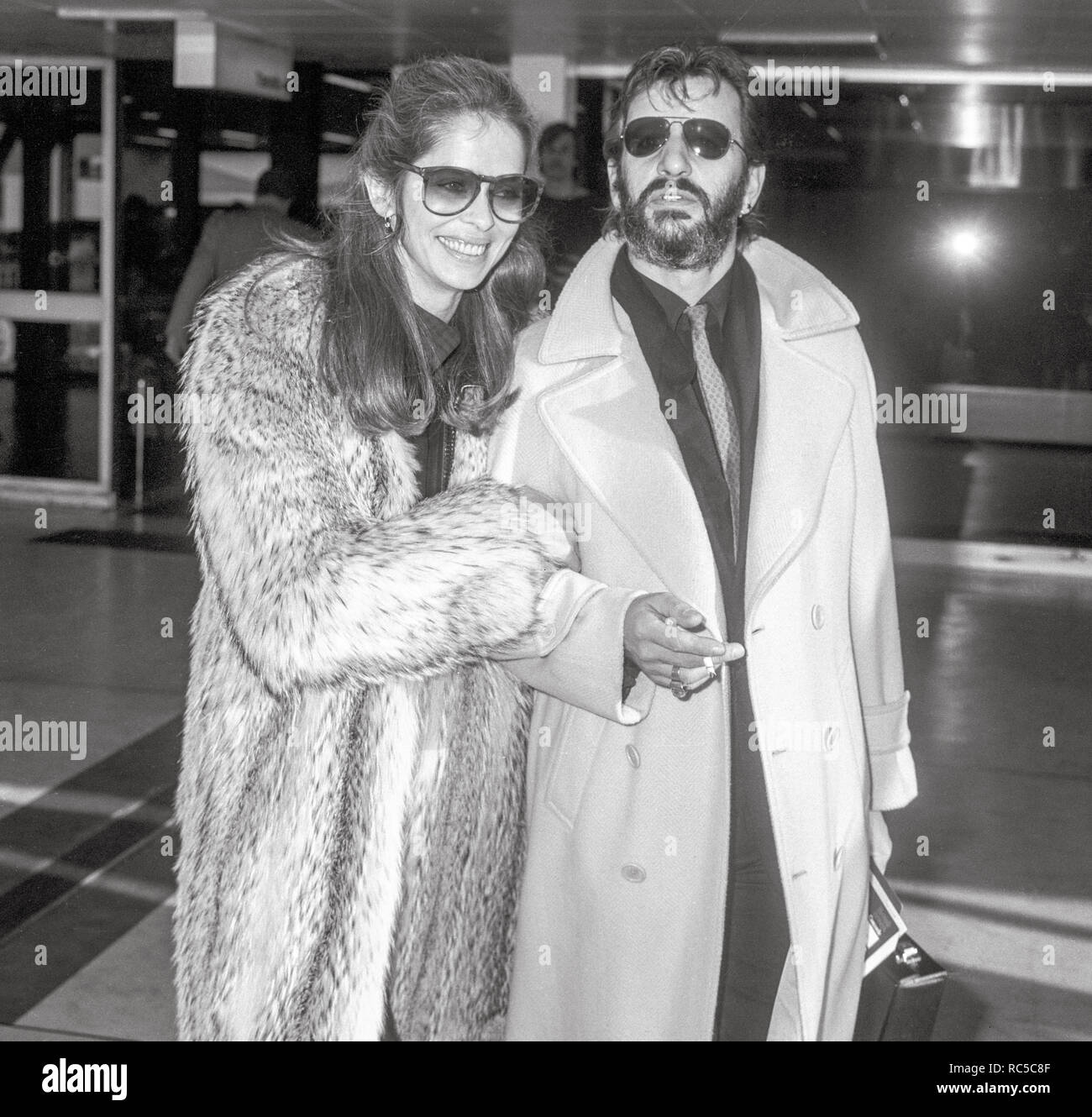 Former Beatle drummer Ringo Starr and wife Barbara Bach arriving at ...