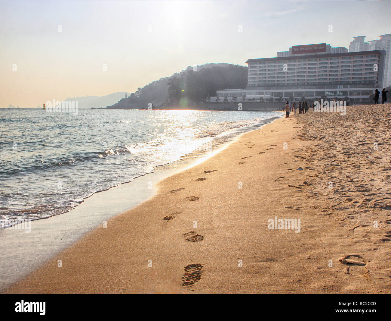 Winter Haeundae Beach, Busan, South Korea, Asia Stock Photo - Alamy