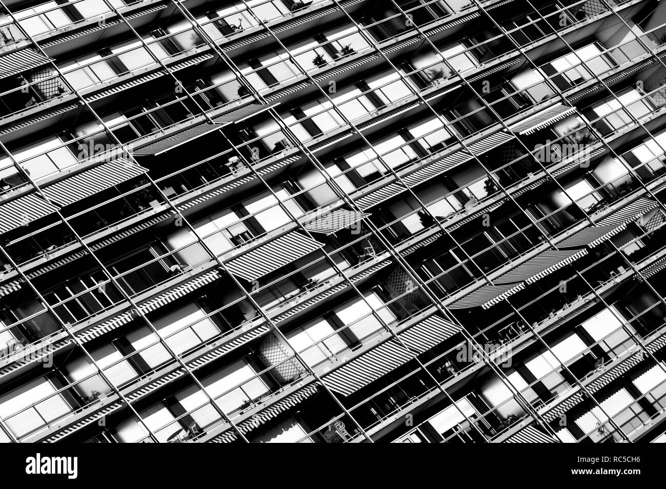 Modern building facade with window sections Stock Photo - Alamy