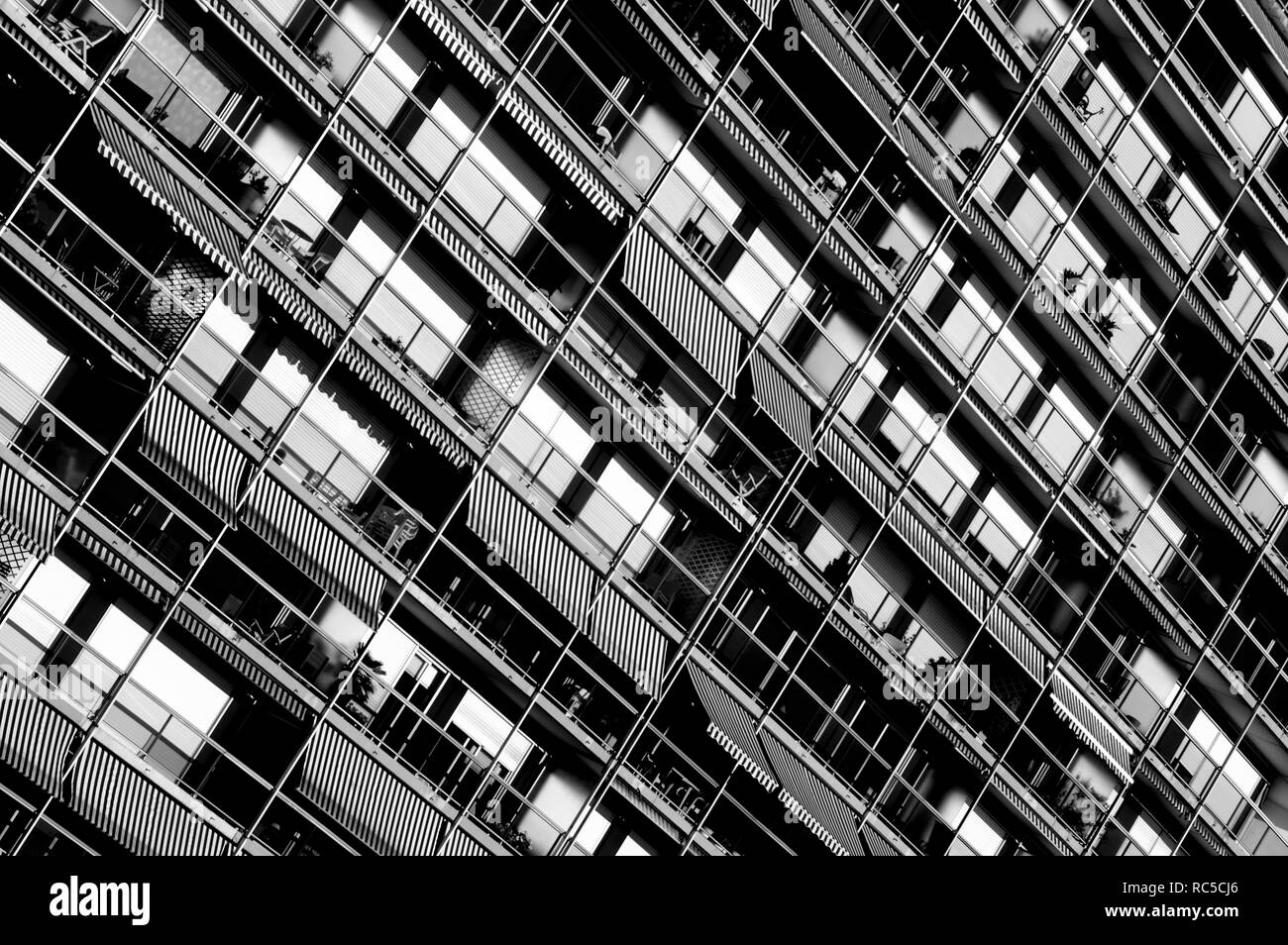 Modern building facade with window sections Stock Photo - Alamy