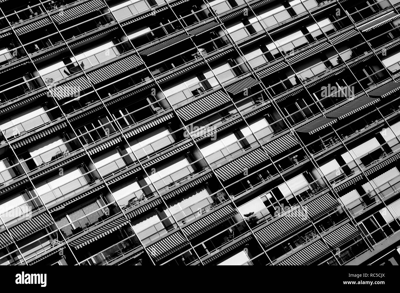 Modern building facade with window sections Stock Photo - Alamy