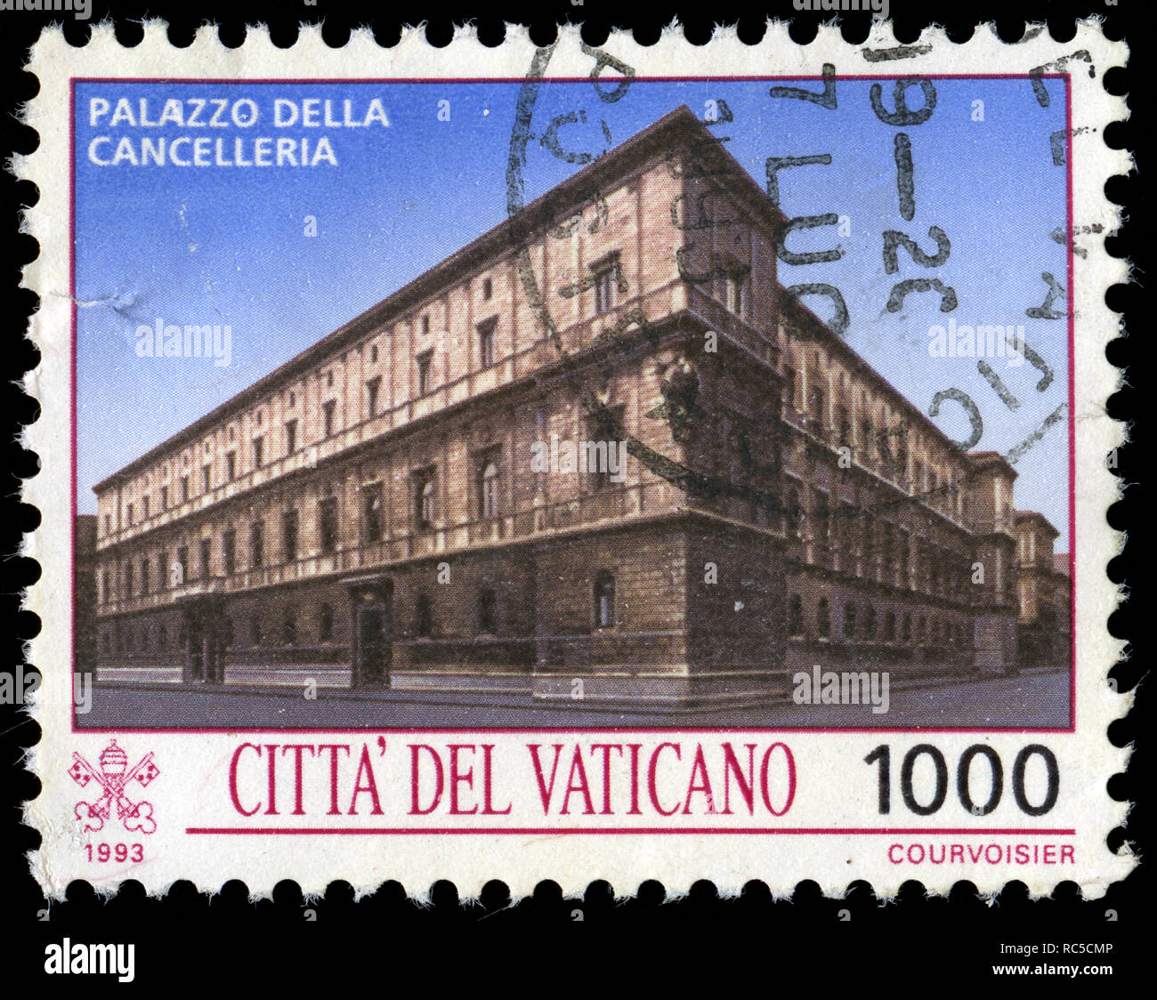 Postage stamp from Vatican City in the Monuments series issued in 1993 ...