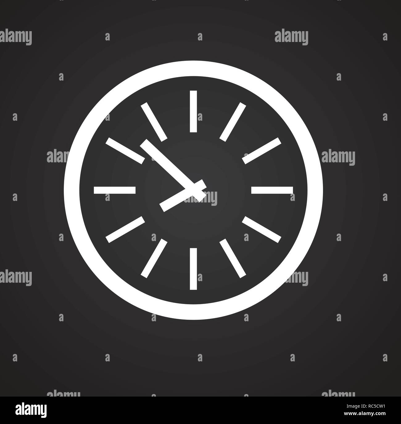 Time icon on black background for graphic and web design, Modern simple ...