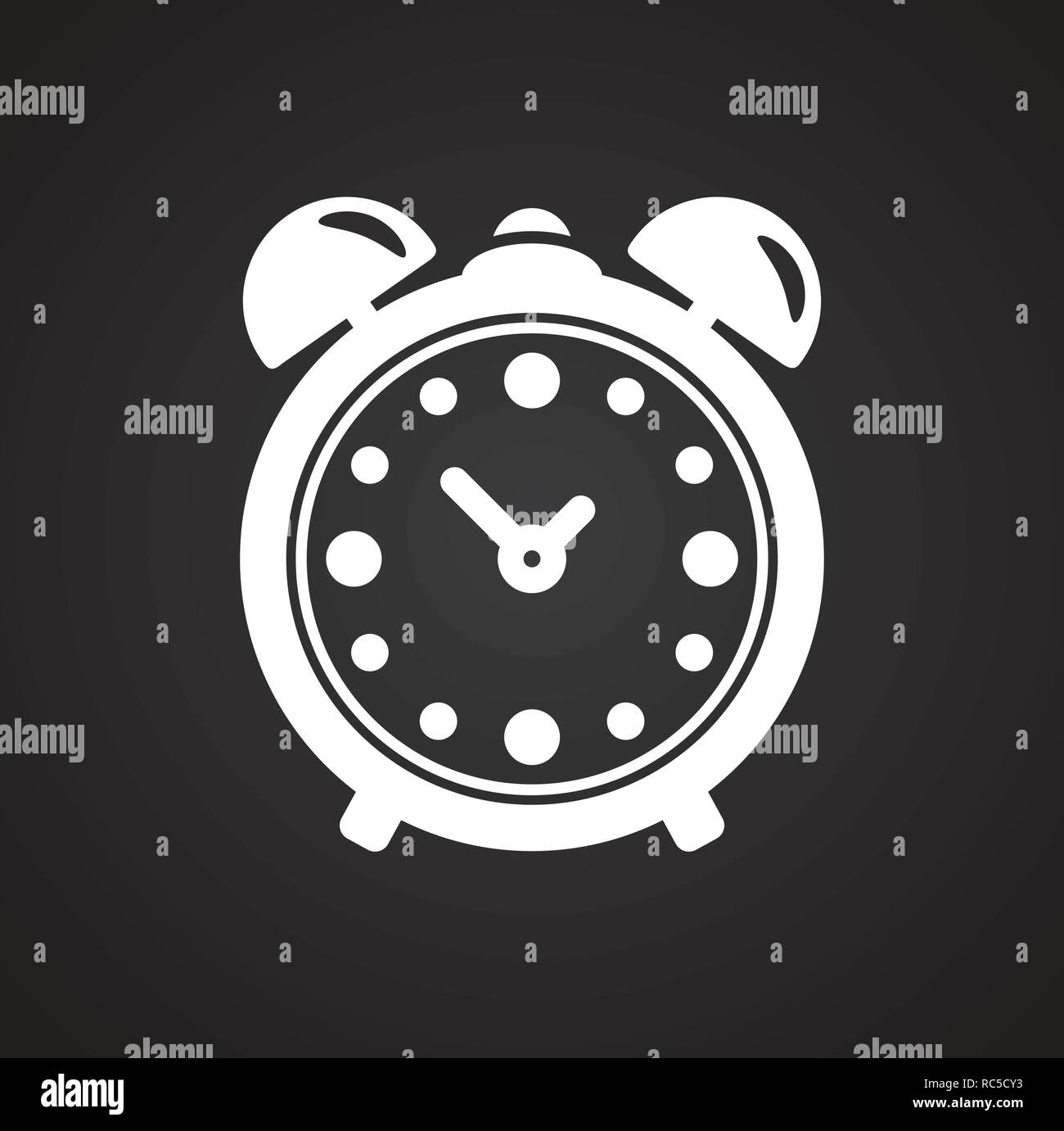 Time icon on black background for graphic and web design, Modern simple ...
