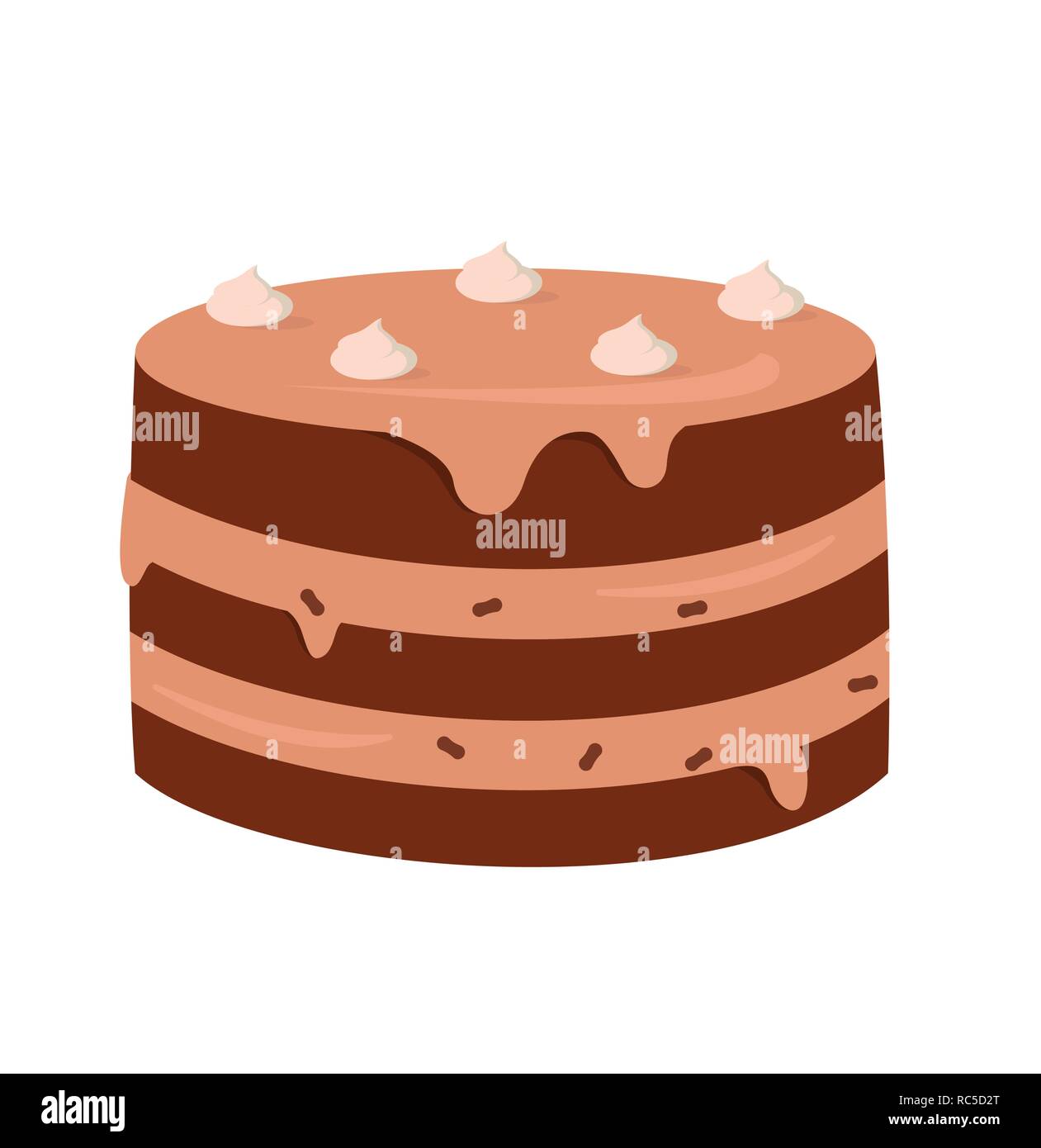 Cake icon on white background for graphic and web design, Modern simple ...