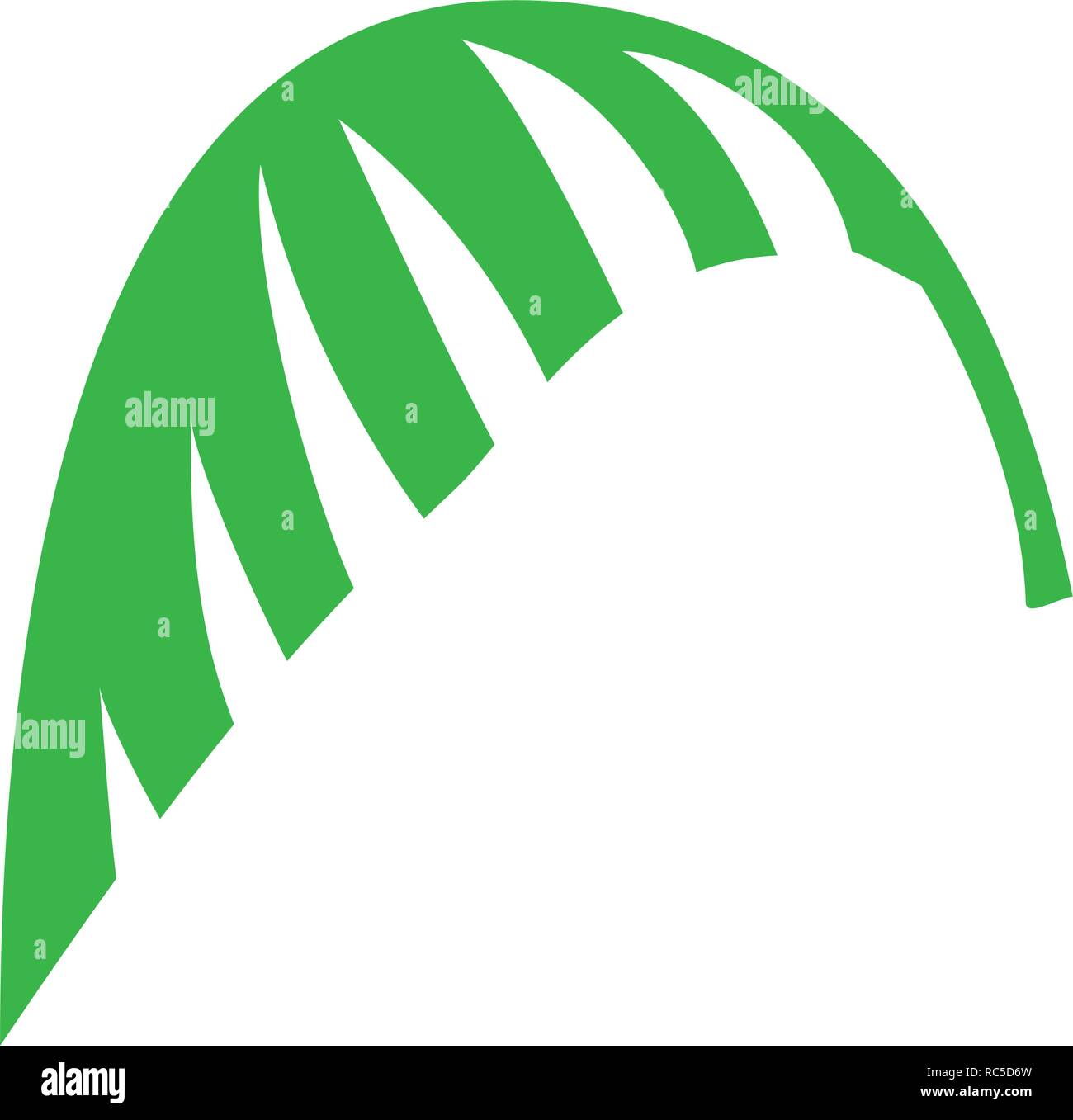 Tropic leaf green icon on white background for graphic and web design ...