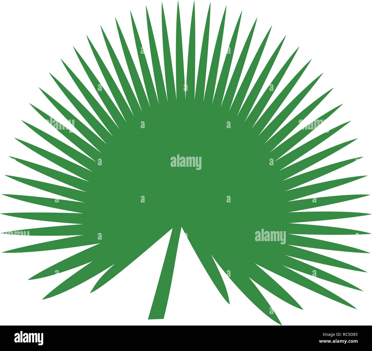 Tropic leaf green icon on white background for graphic and web design ...