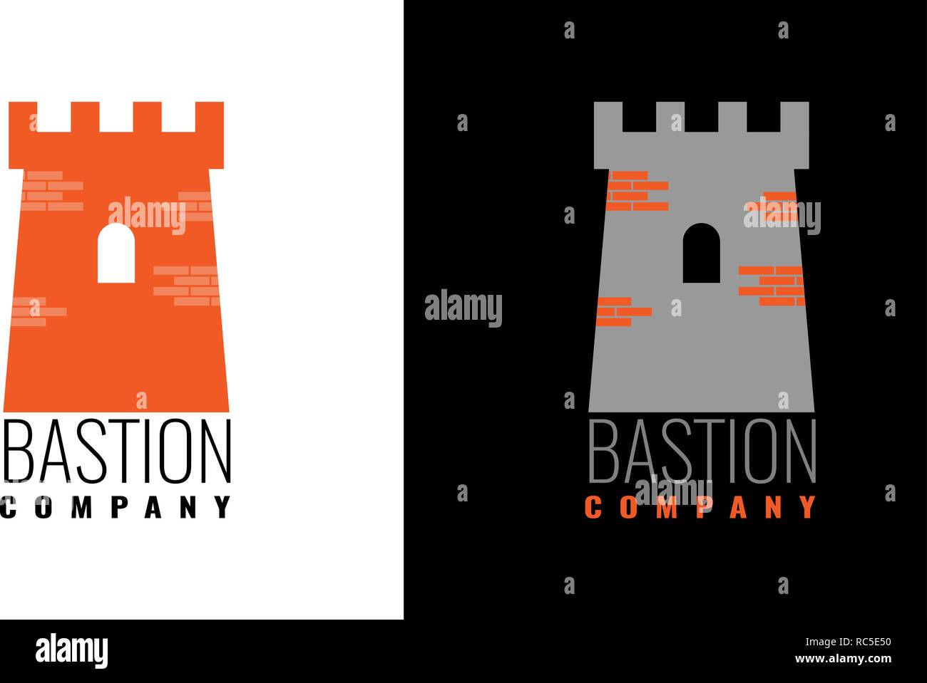 Authentic Castle tower symbol for logo or icon design. Vector ...