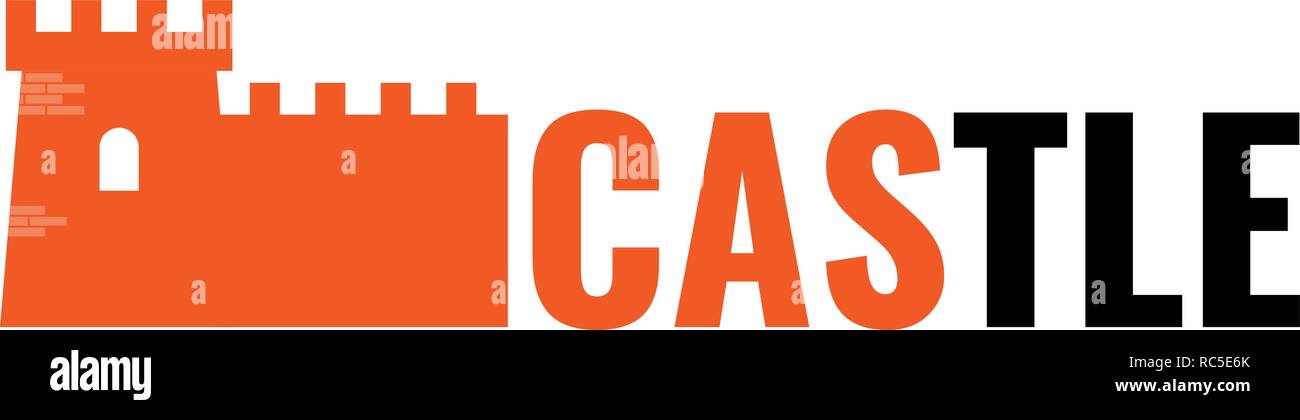 Authentic Castle tower symbol for logo or icon design. Vector ...