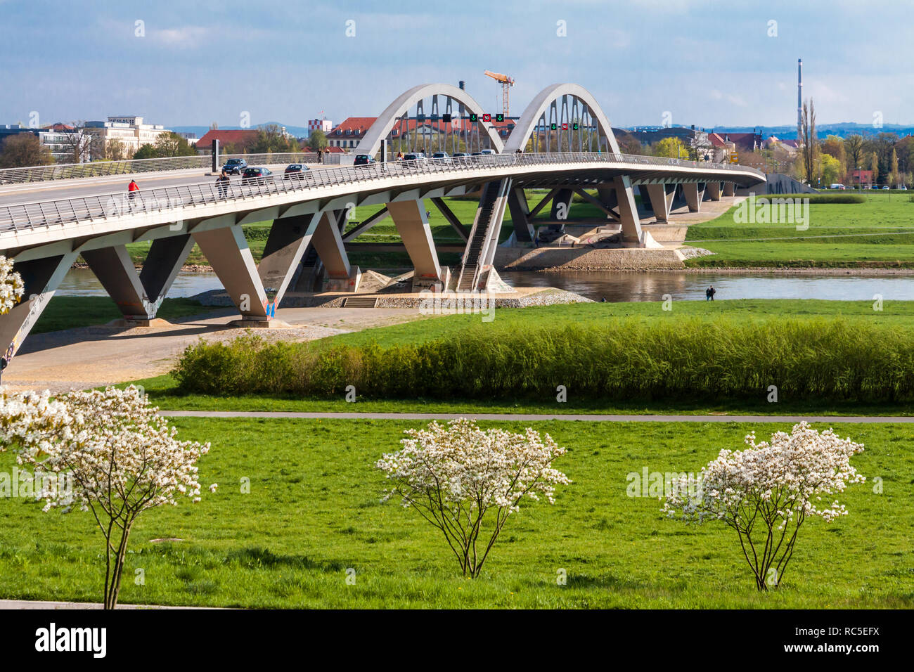 Waldschlösschen Bridge in Dresden Stock Photo - Alamy