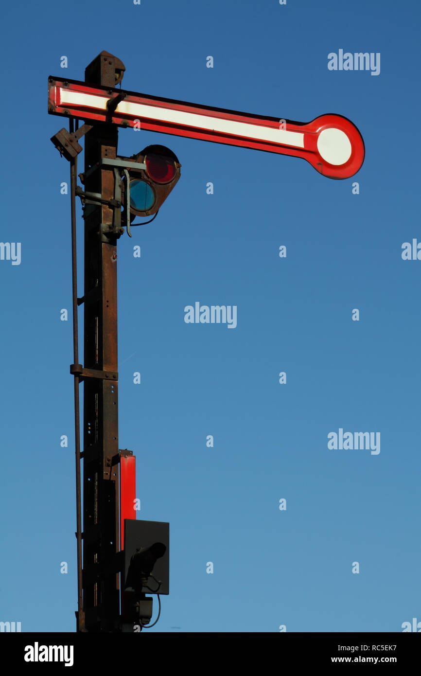 Mechanical train signal hi-res stock photography and images - Alamy