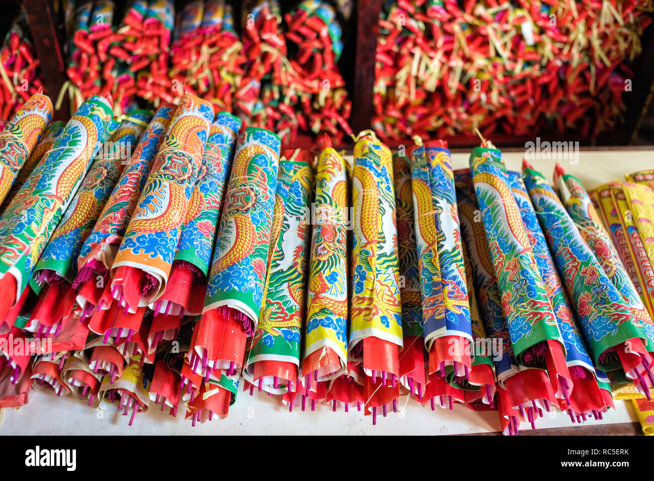 incense for offerings in Guan Di Temple in Kuala Lumpur, Malaysia Stock ...